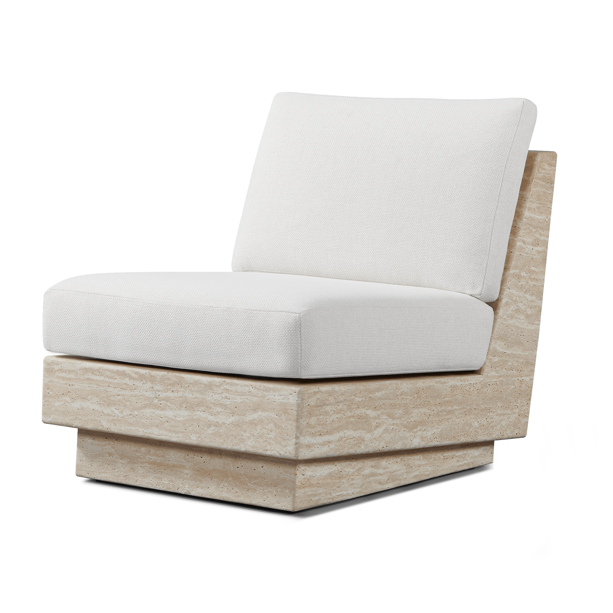 Tulum Travertine Armless Lounge Chair – Harbour Outdoor Australia