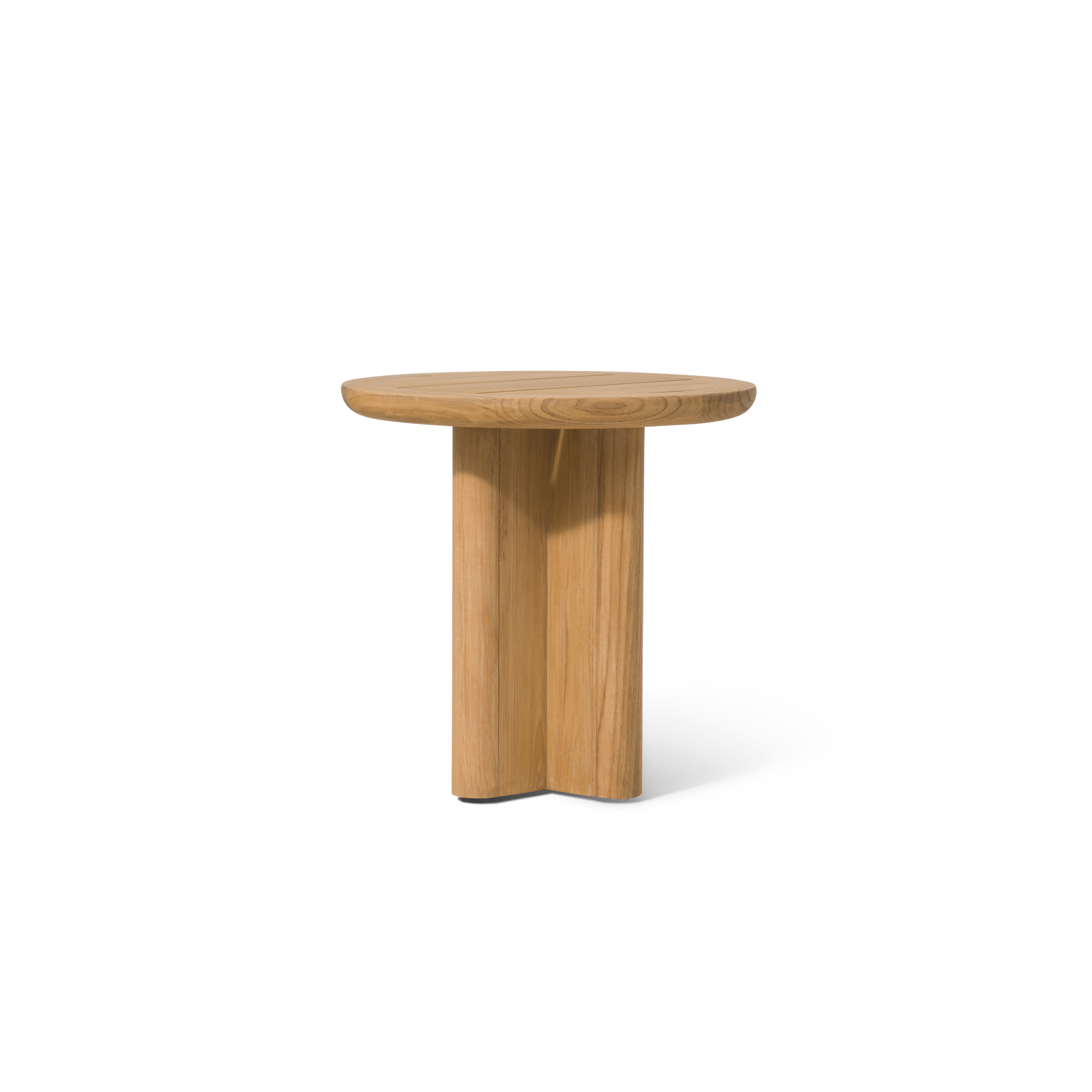 Victoria Teak Round Slatted Side Table – Harbour Outdoor Australia